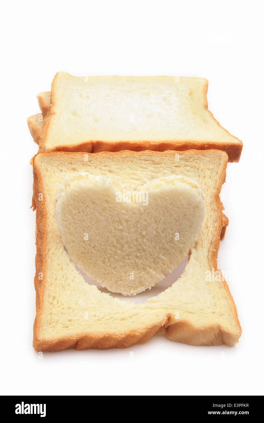 heart shape bread and slices Stock Photo - Alamy