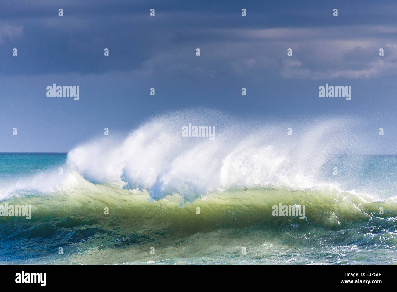 Big ocean wave breaking New Zealand Stock Photo - Alamy