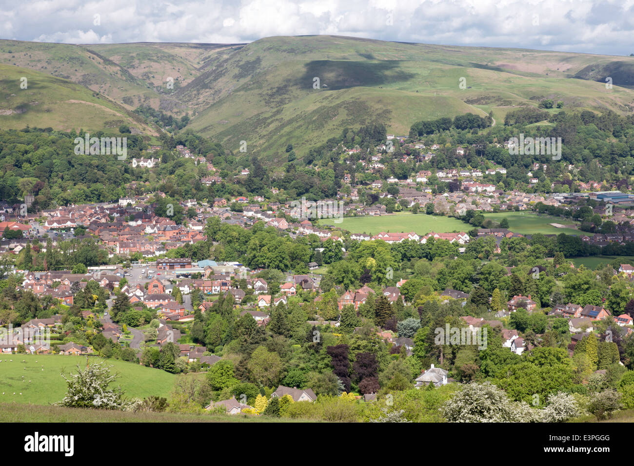Church Stretton and the Long Mynd, Shropshire, England, UK Stock Photo ...