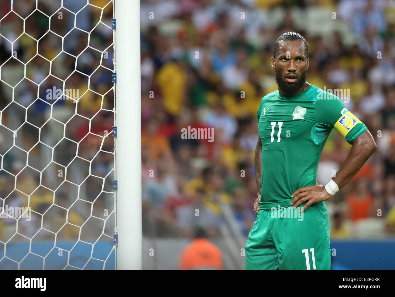 (140624) -- FORTALEZA, June 24, 2014 (Xinhua) -- Cote d'Ivoire's Didier ...