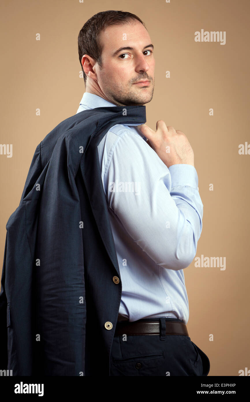 Profile casual man formal face hi-res stock photography and images - Alamy