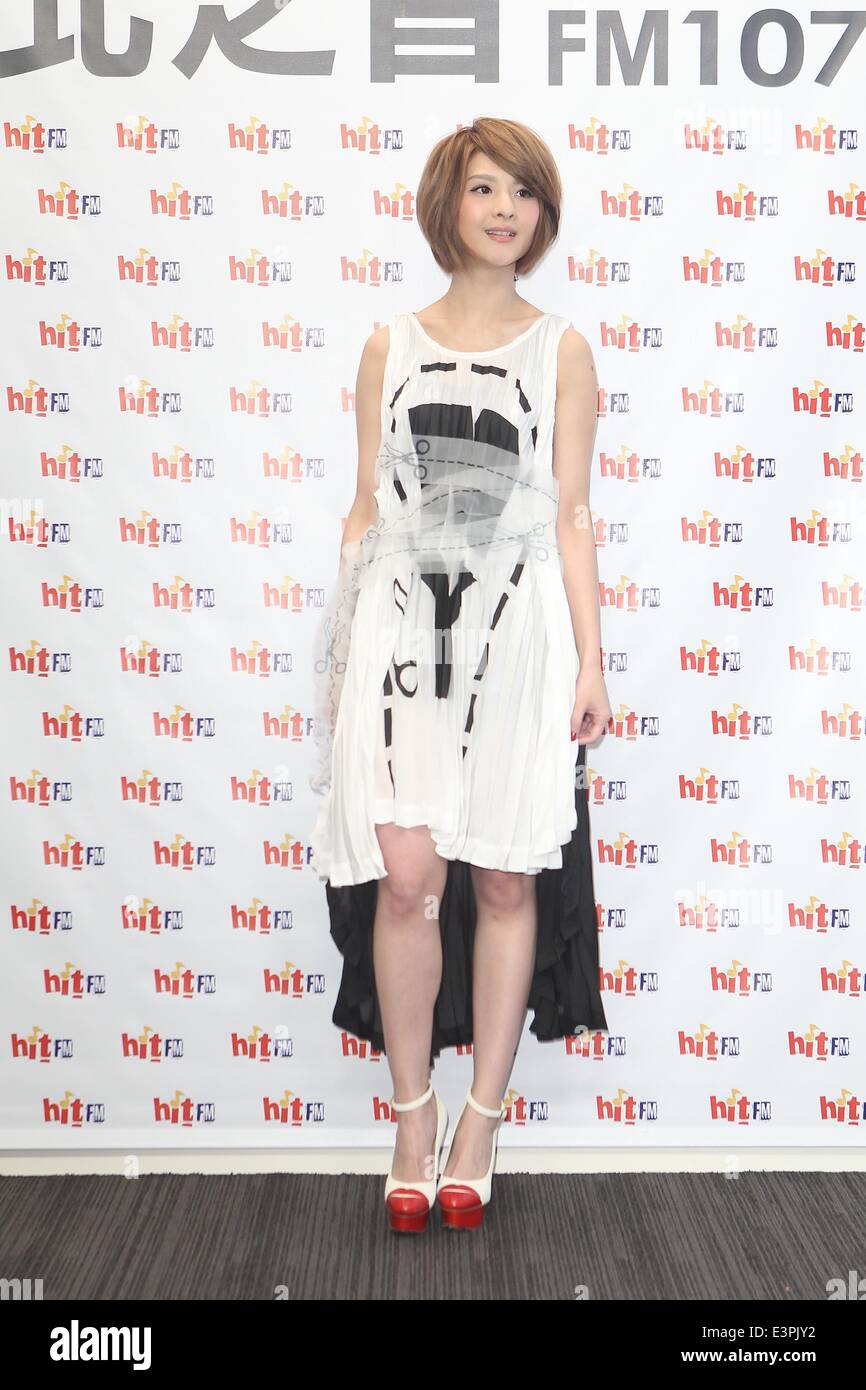 Taipei. 26th June, 2014. Singer Claire promotes her new album in Taipei ...