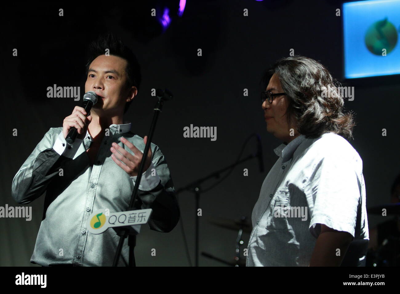 Beijing, China. 26th June, 2014. Singer James Li promotes his new album ...