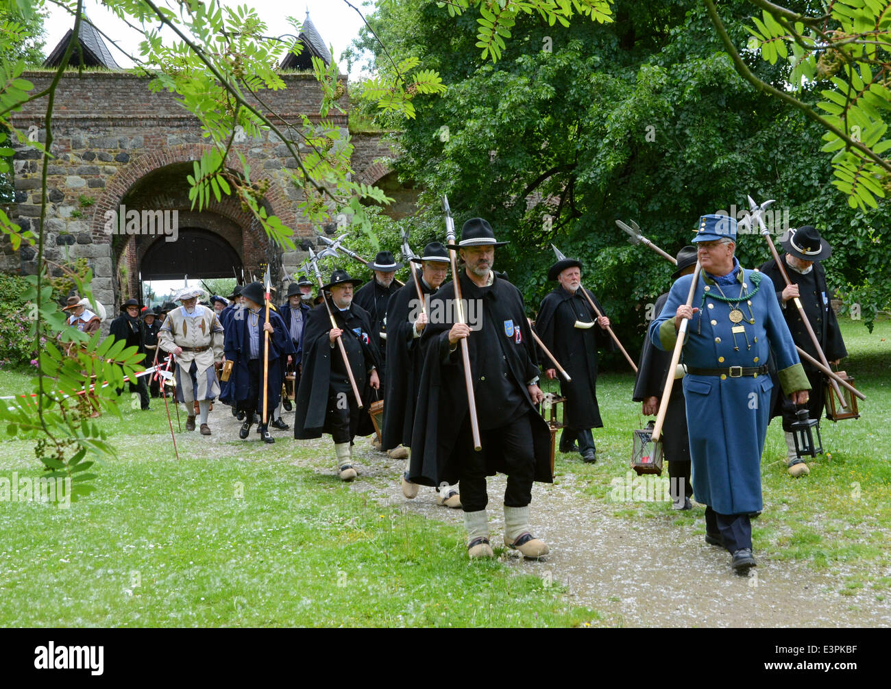 Night Guards Watchmen Wearing Traditional High Resolution Stock ...