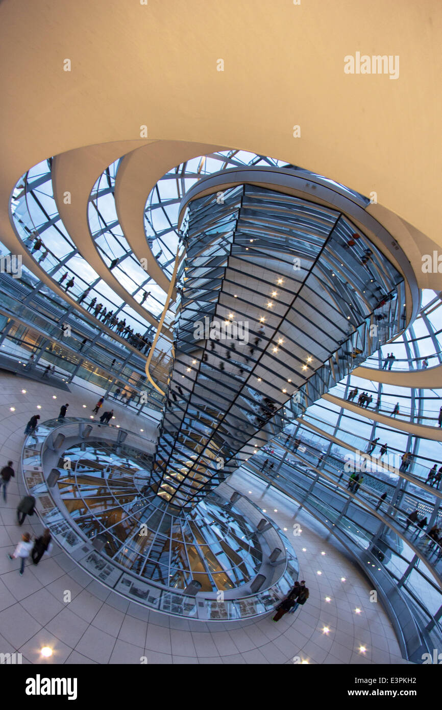 Germany: Inside view of the Reichstag dome Stock Photo - Alamy