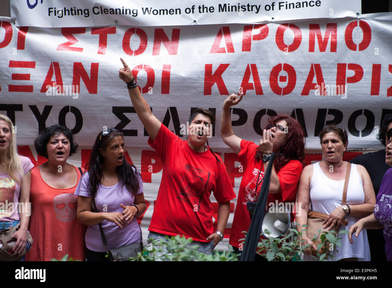 Women protest athens hi-res stock photography and images - Alamy