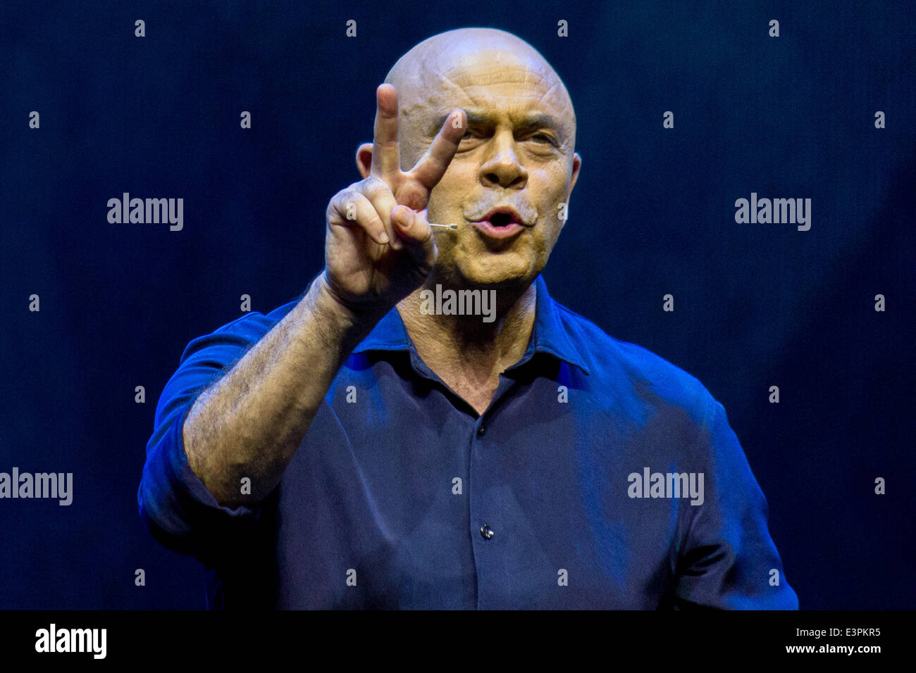 Turin, Italy. 25th June, 2014. The comedian Maurizio Crozza entertains ...