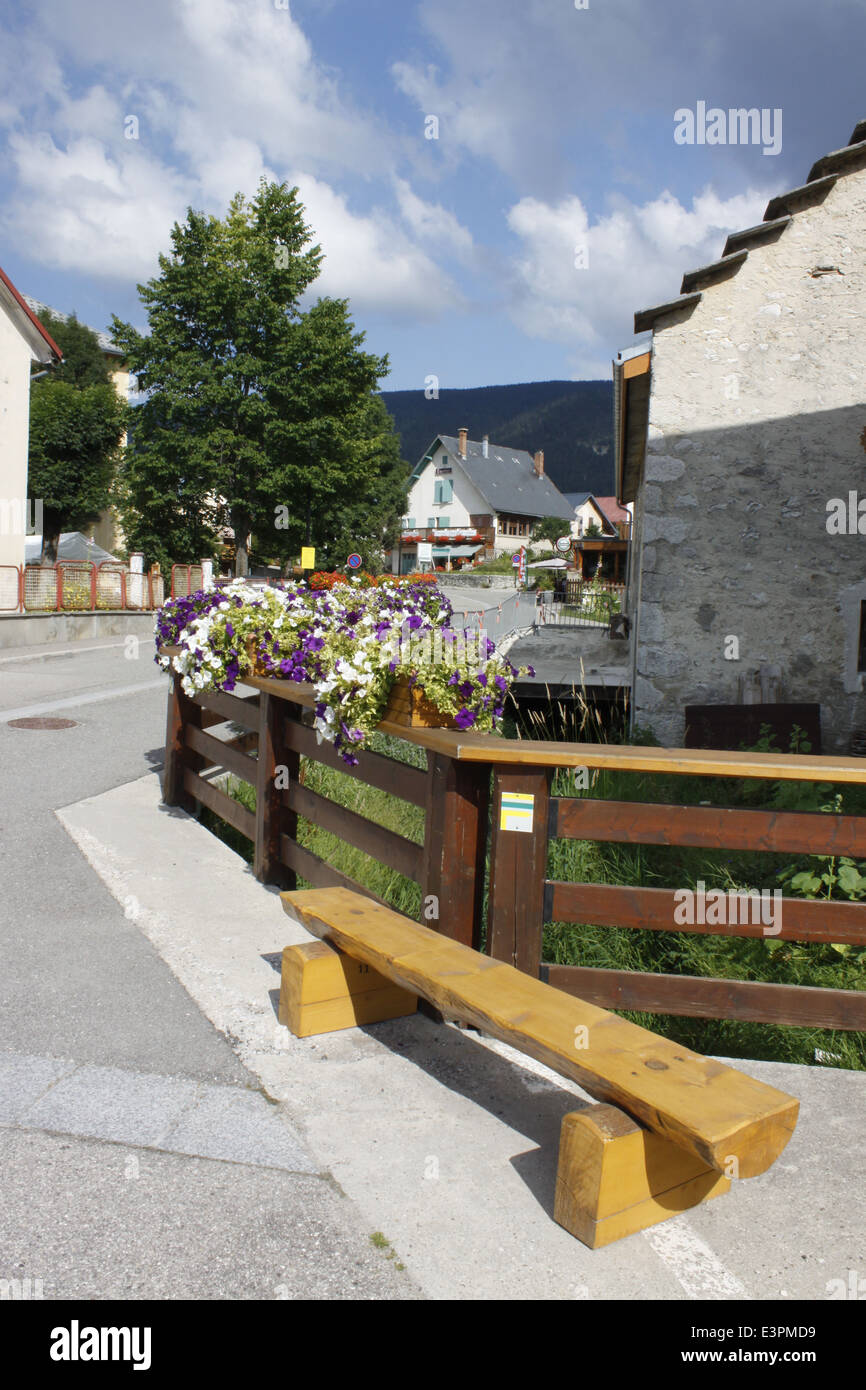 Resort village of Autrans in the National Natural Park of Vercors ...