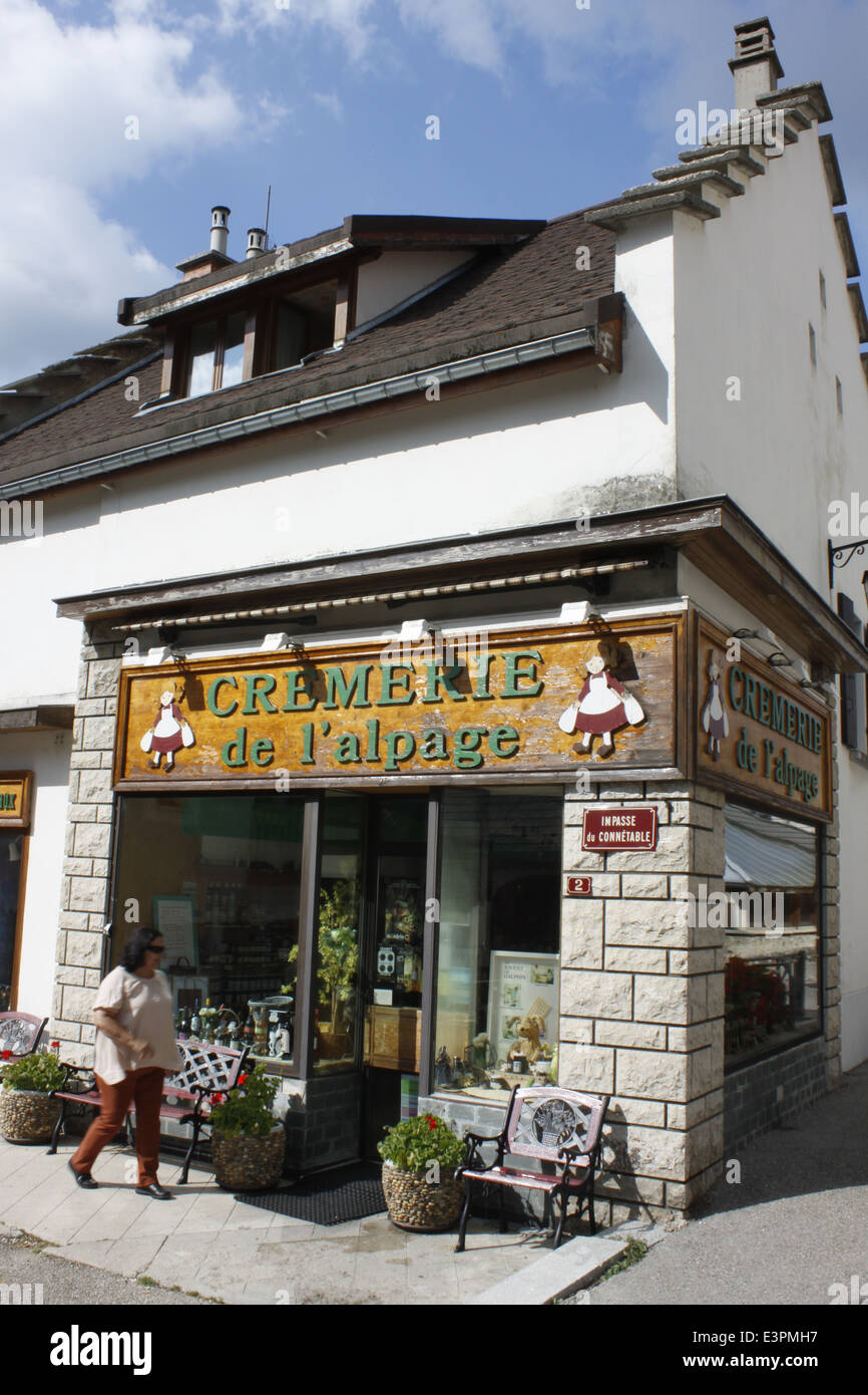 Resort village of Autrans in the National Natural Park of Vercors ...