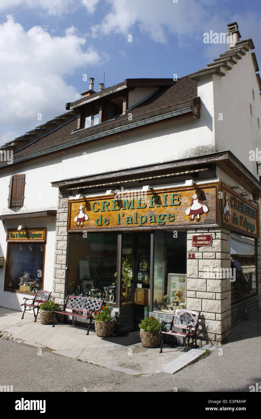 Resort village of Autrans in the National Natural Park of Vercors ...