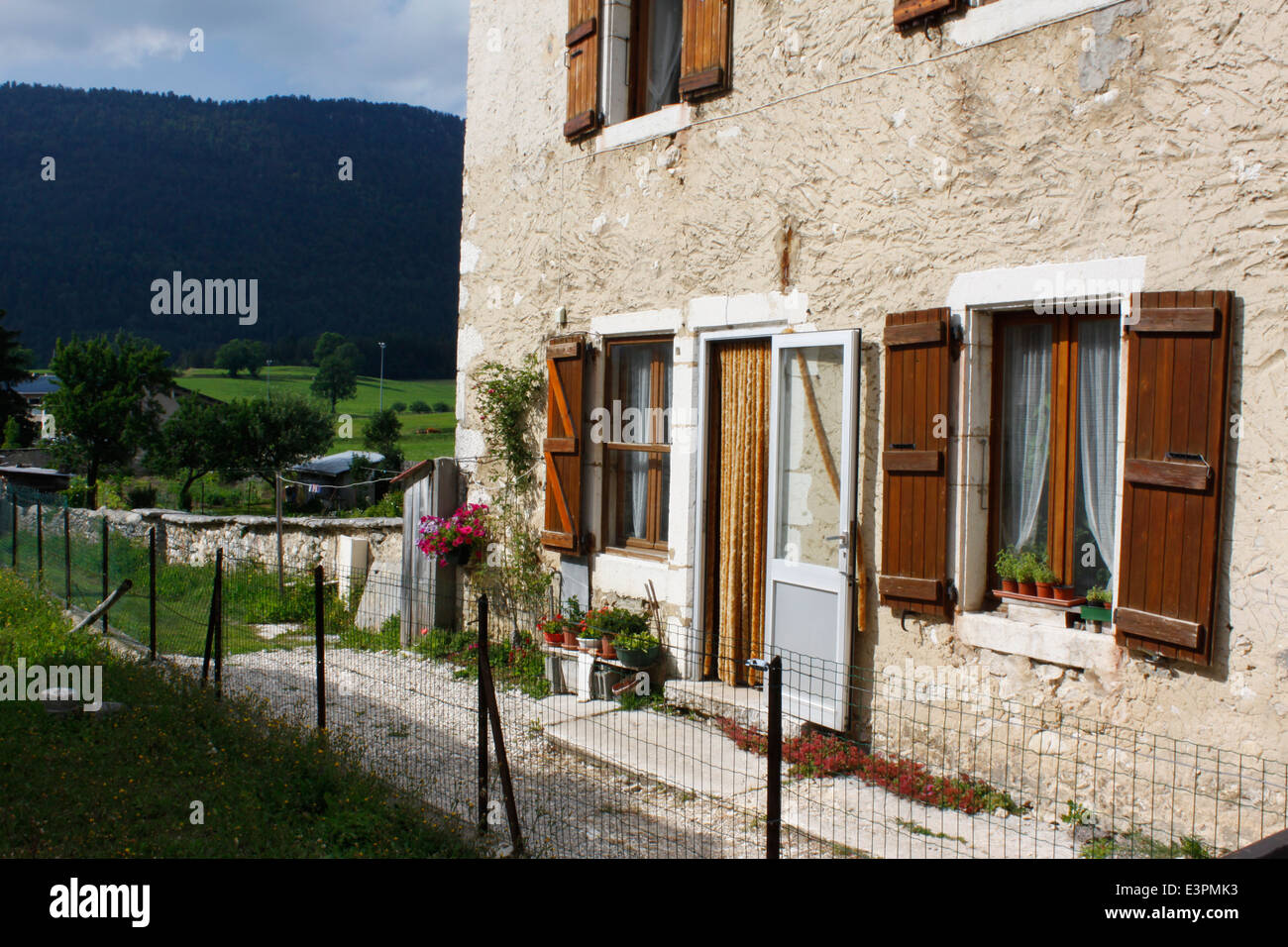 Resort village of Autrans in the National Natural Park of Vercors ...