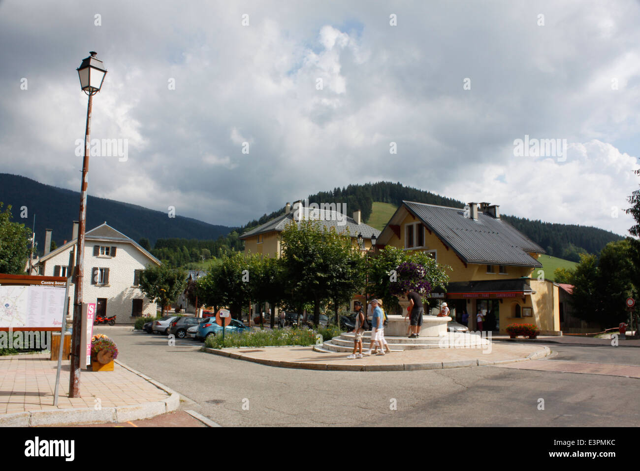 Resort village of Autrans in the National Natural Park of Vercors ...