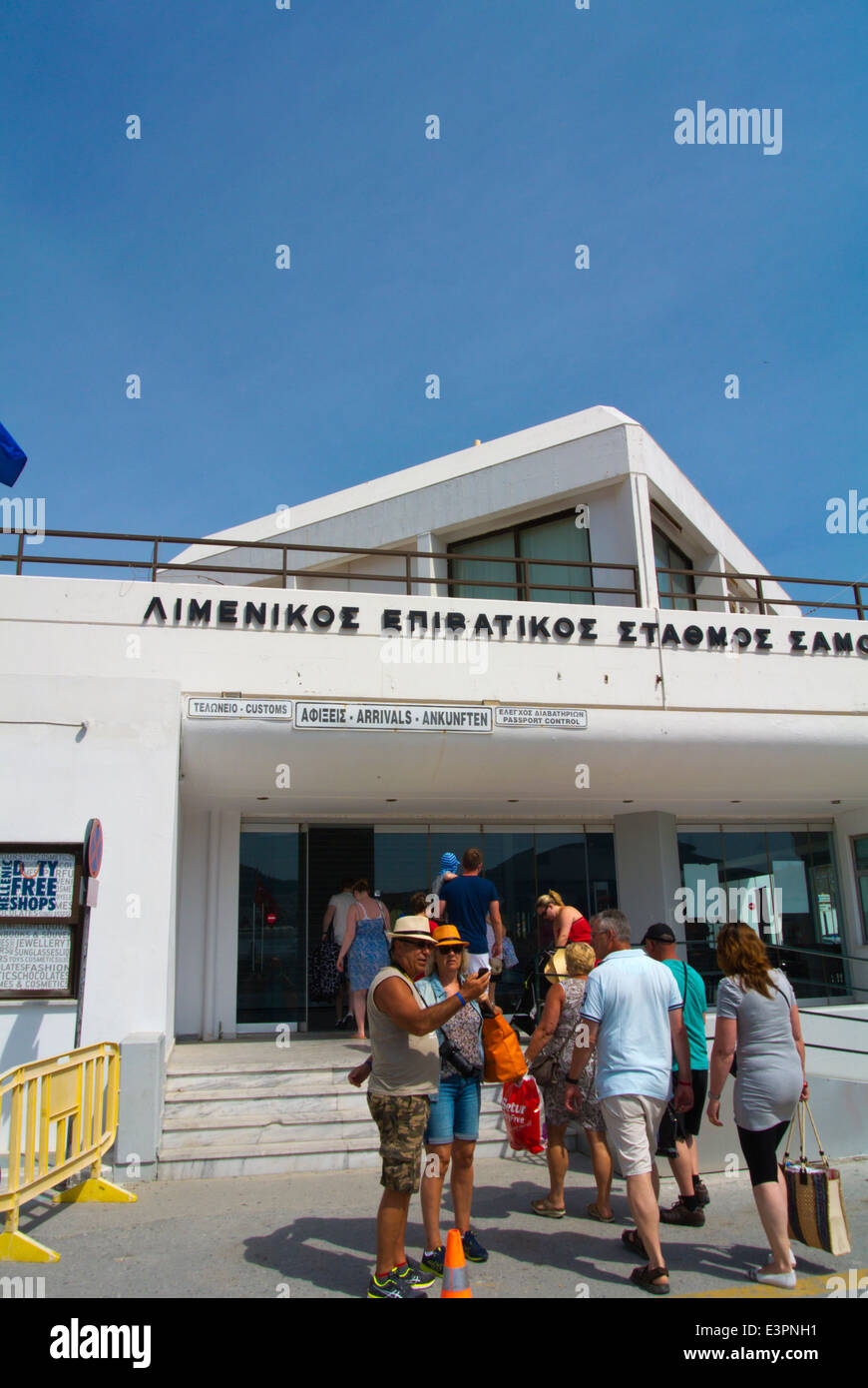 Passenger port, Vathy, Samos Town, Samos, Aegean Sea, Greece, Europe ...
