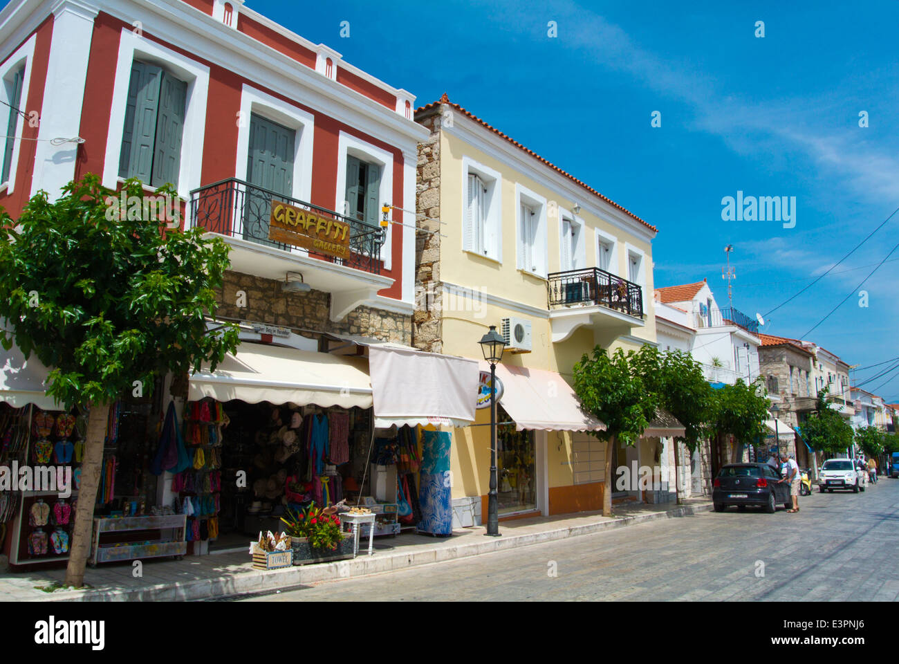 Greece island samos pythagorion houses hi-res stock photography and ...
