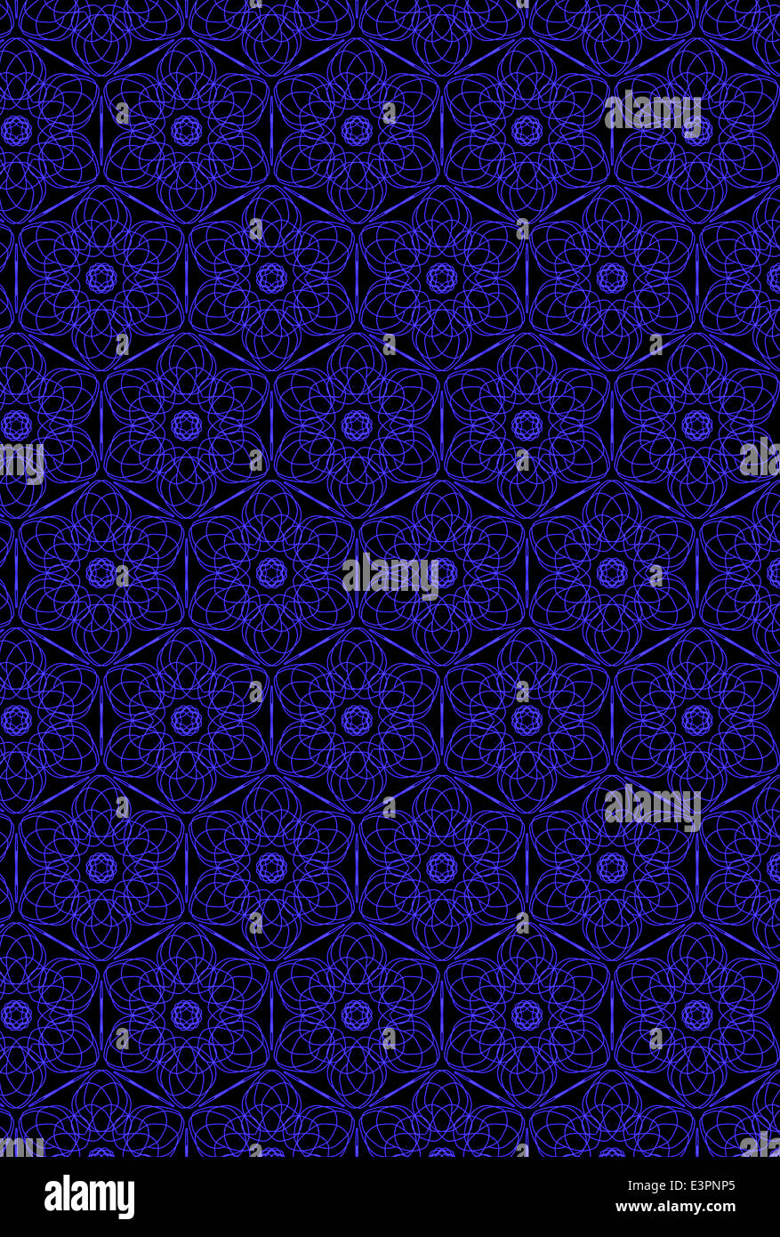 Illustration of symmetrical patterned wallpaper Stock Photo - Alamy