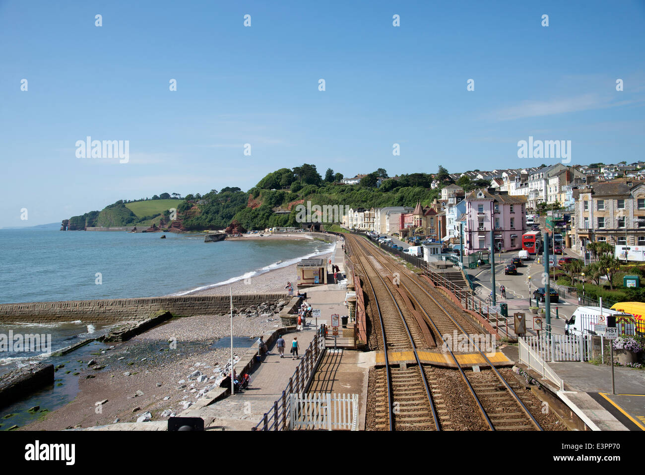 Coastal railway line at Dawlish Devon England UK Stock Photo - Alamy