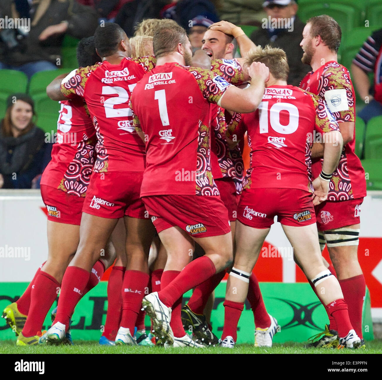 Melbourne, VICTORIA, AUSTRALIA, Australia. 27th June, 2014. The Reds ...