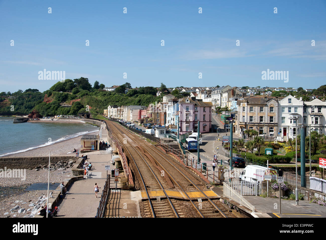 Coastal railway line at Dawlish Devon England UK Stock Photo - Alamy