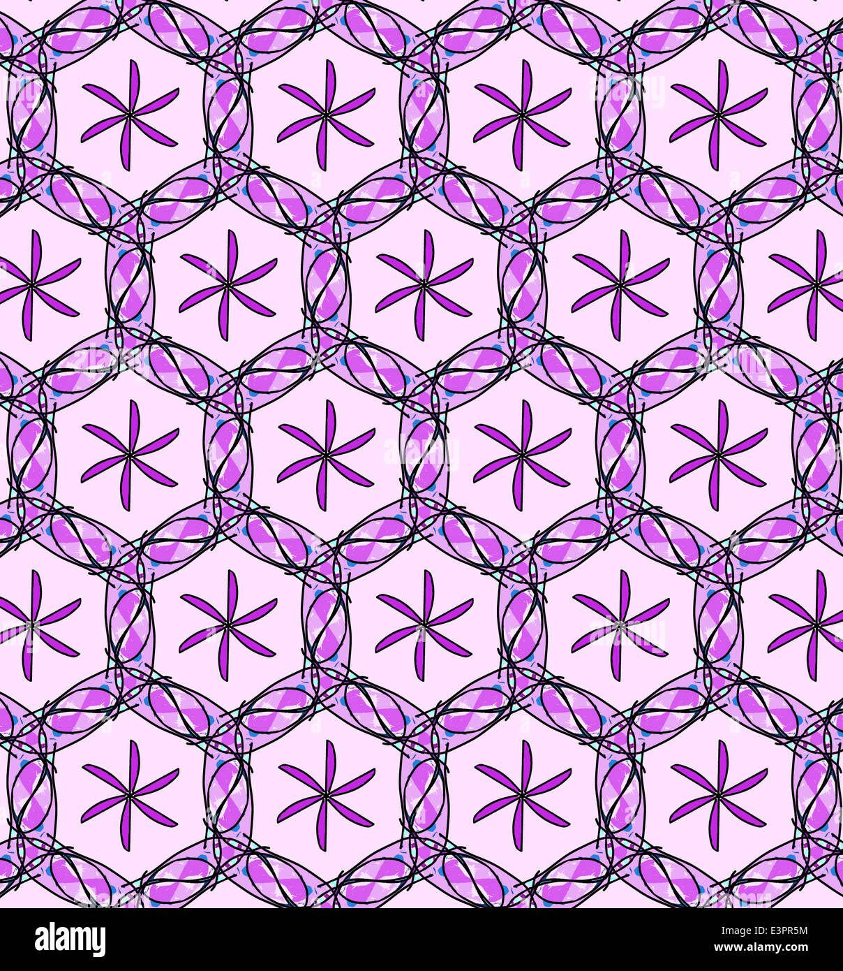 Illustration of symmetrical patterned wallpaper Stock Photo - Alamy