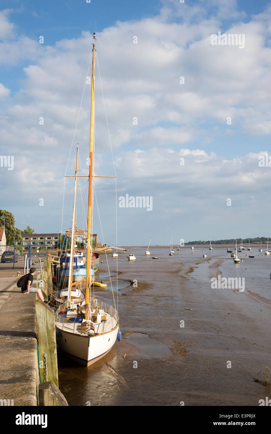 River Exe at Topsham Exeter Devon England UK Low tide Stock Photo - Alamy