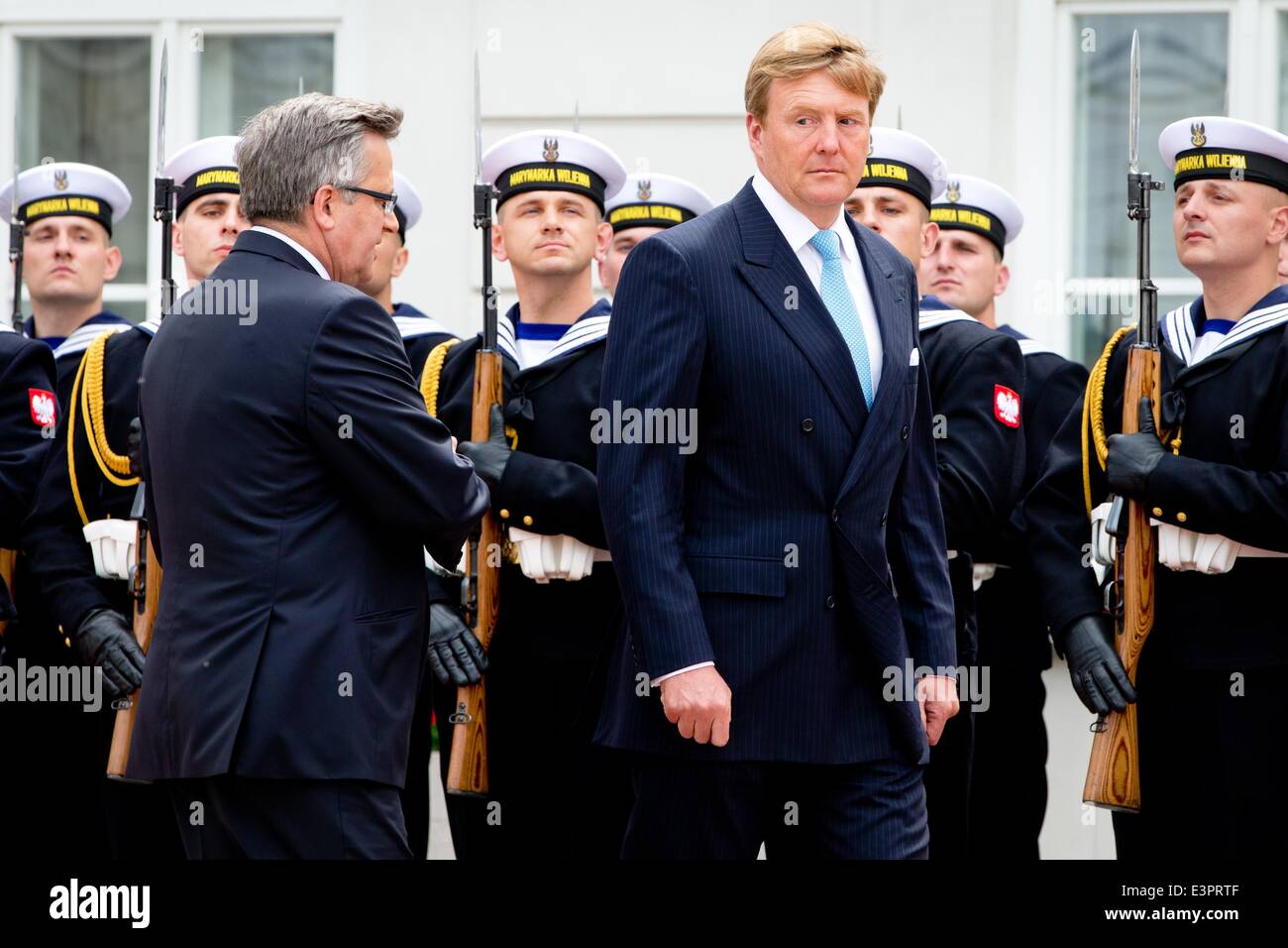 Dutch King Willem-Alexander during the official welcome ceremony and ...