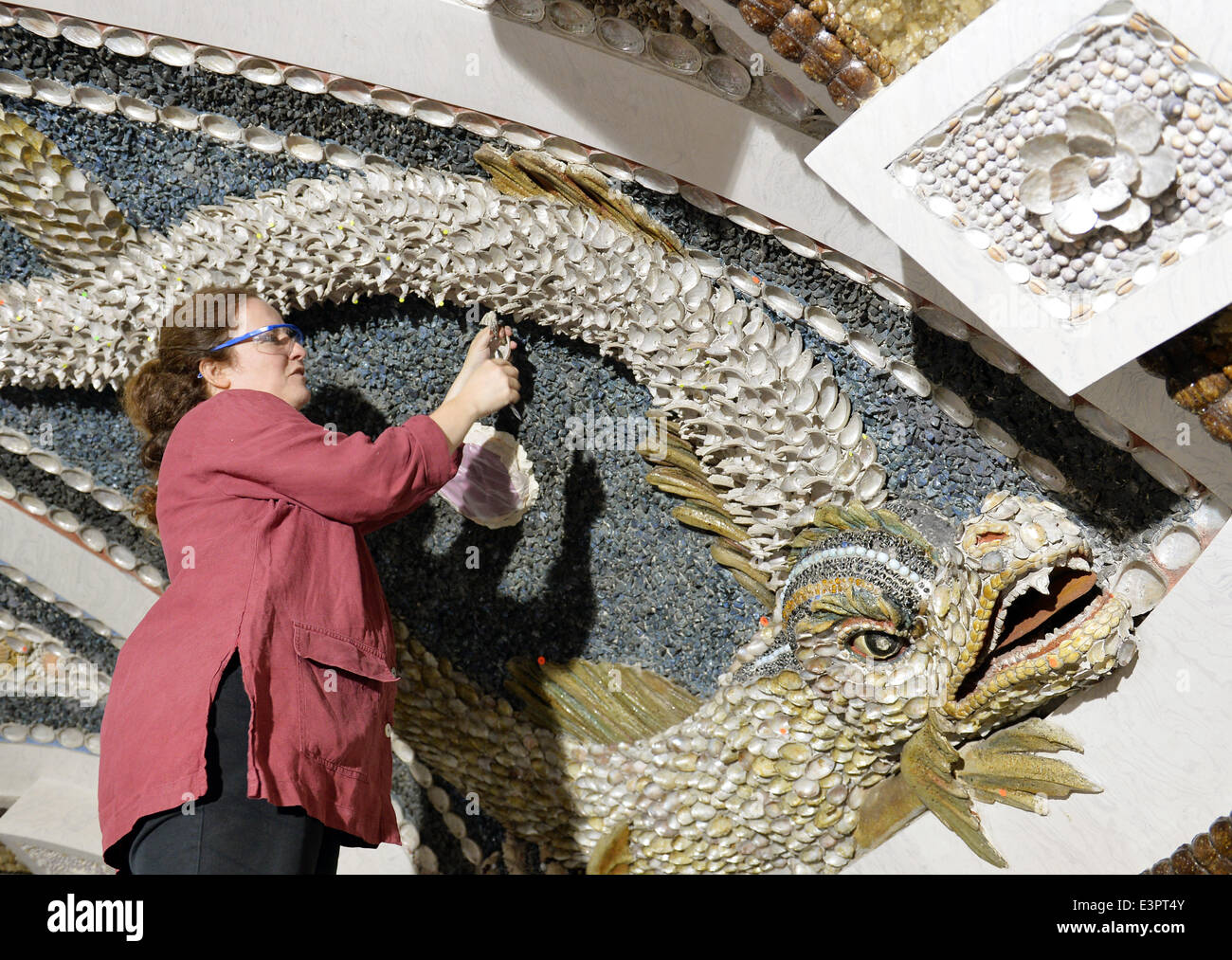 Potsdam, Germany. 27th June, 2014. The conservator Verena Simon during ...
