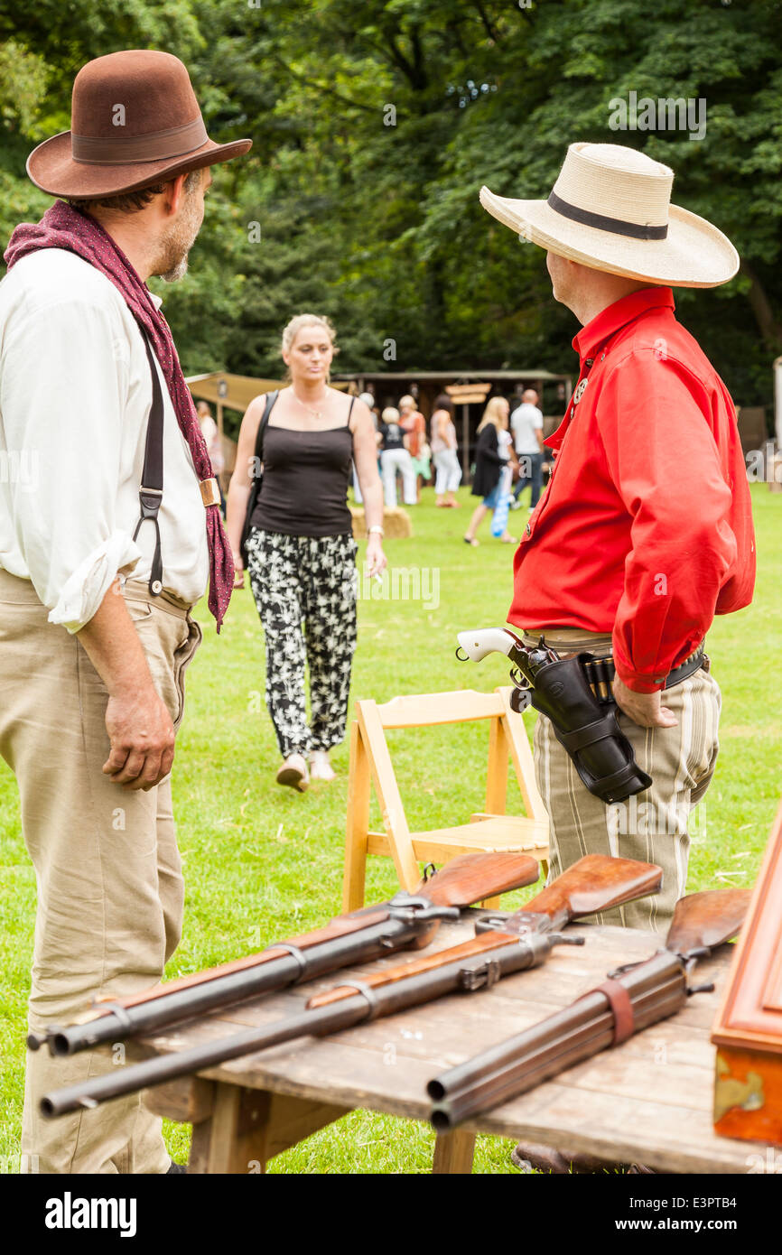 UK , England Leek, Staffordshire. A Western Weekend, Two Cowboys ...