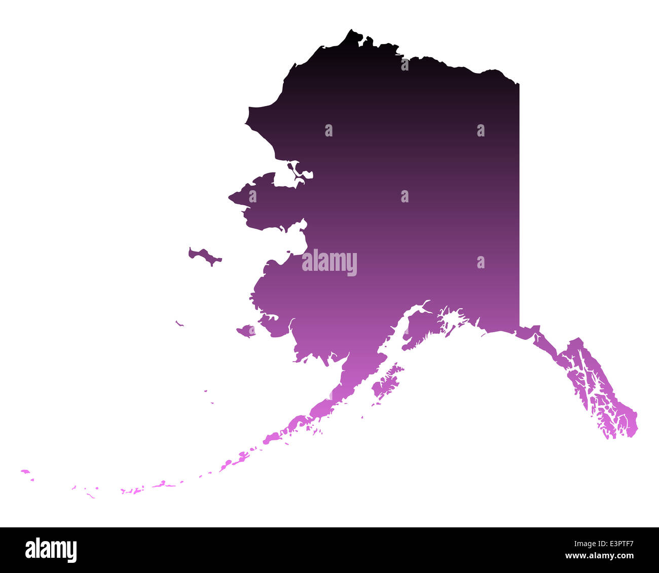 Map of Alaska Stock Photo - Alamy