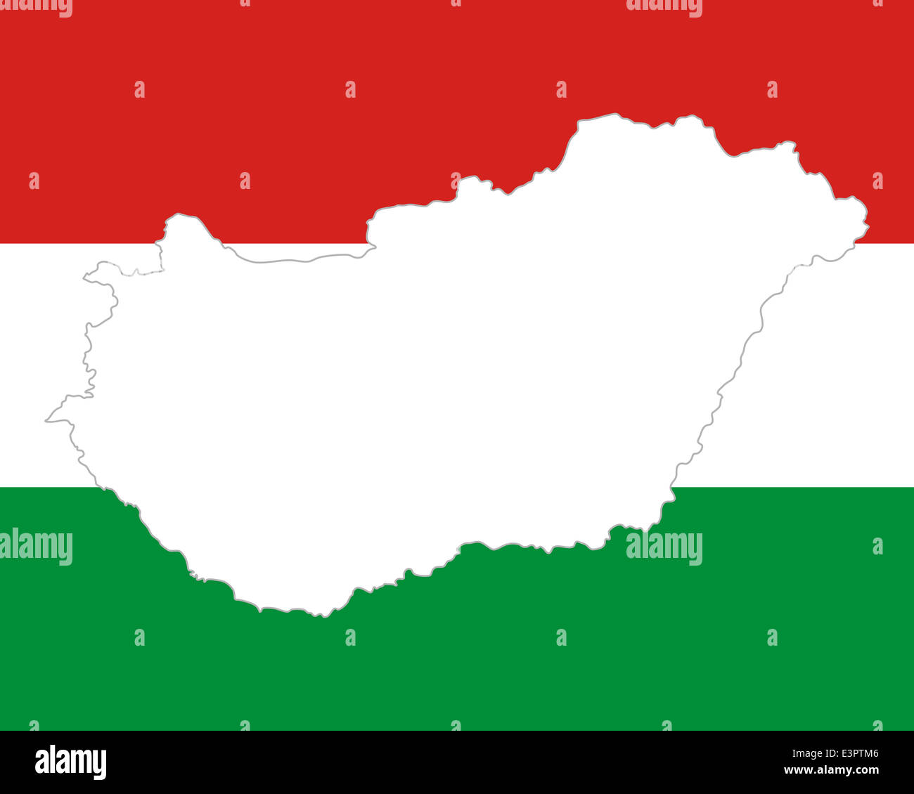 Map and flag of Hungary Stock Photo - Alamy