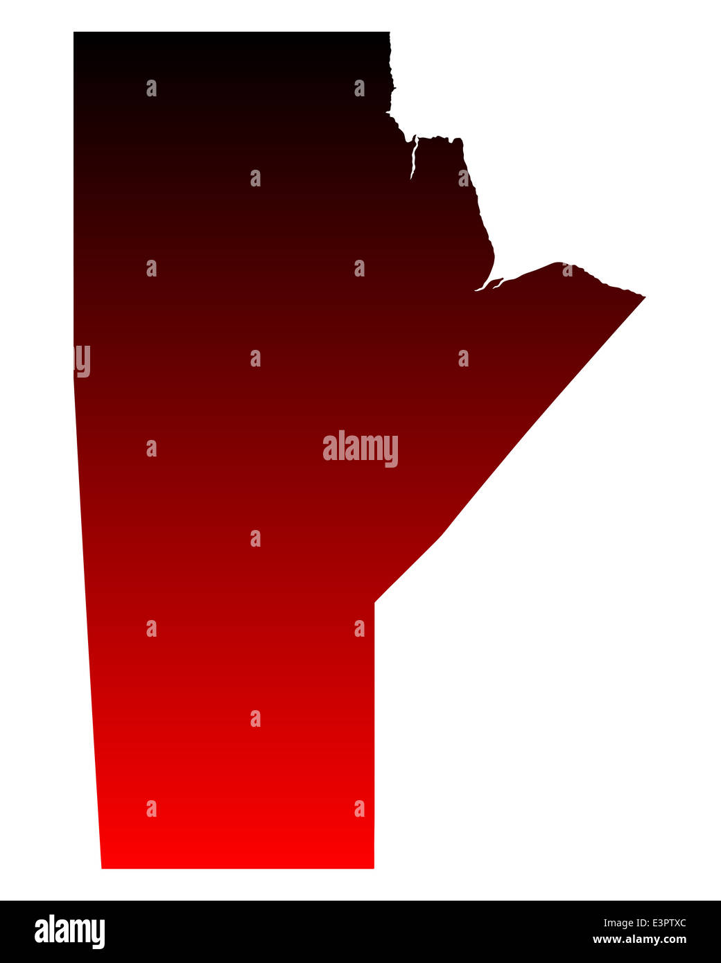 Map of Manitoba Stock Photo - Alamy