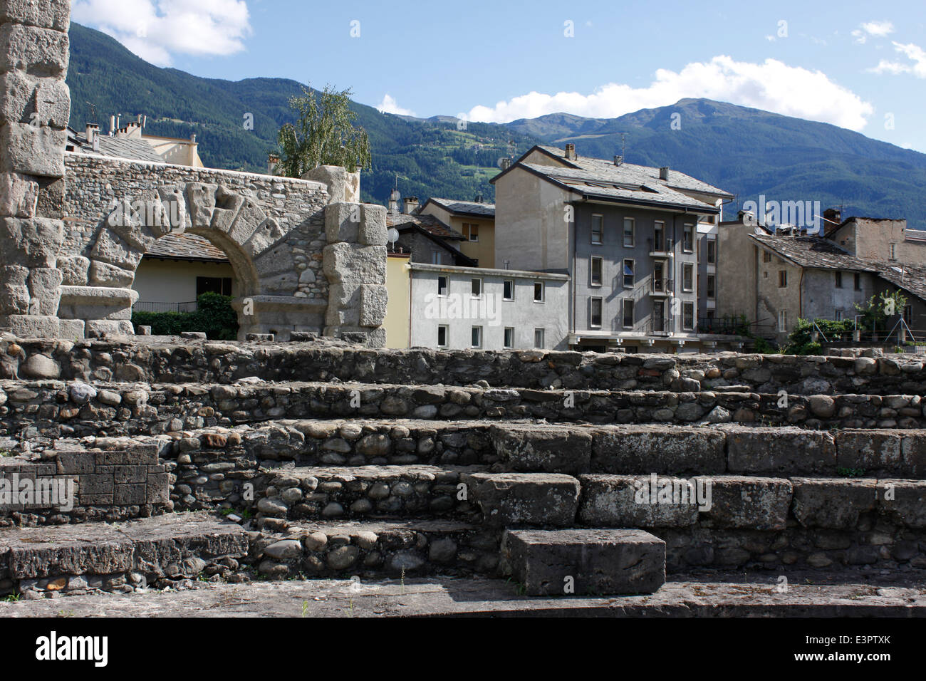 City of Aosta in Valley of Aosta, Val d'Aoste, Vallée d'Aoste, Italy ...