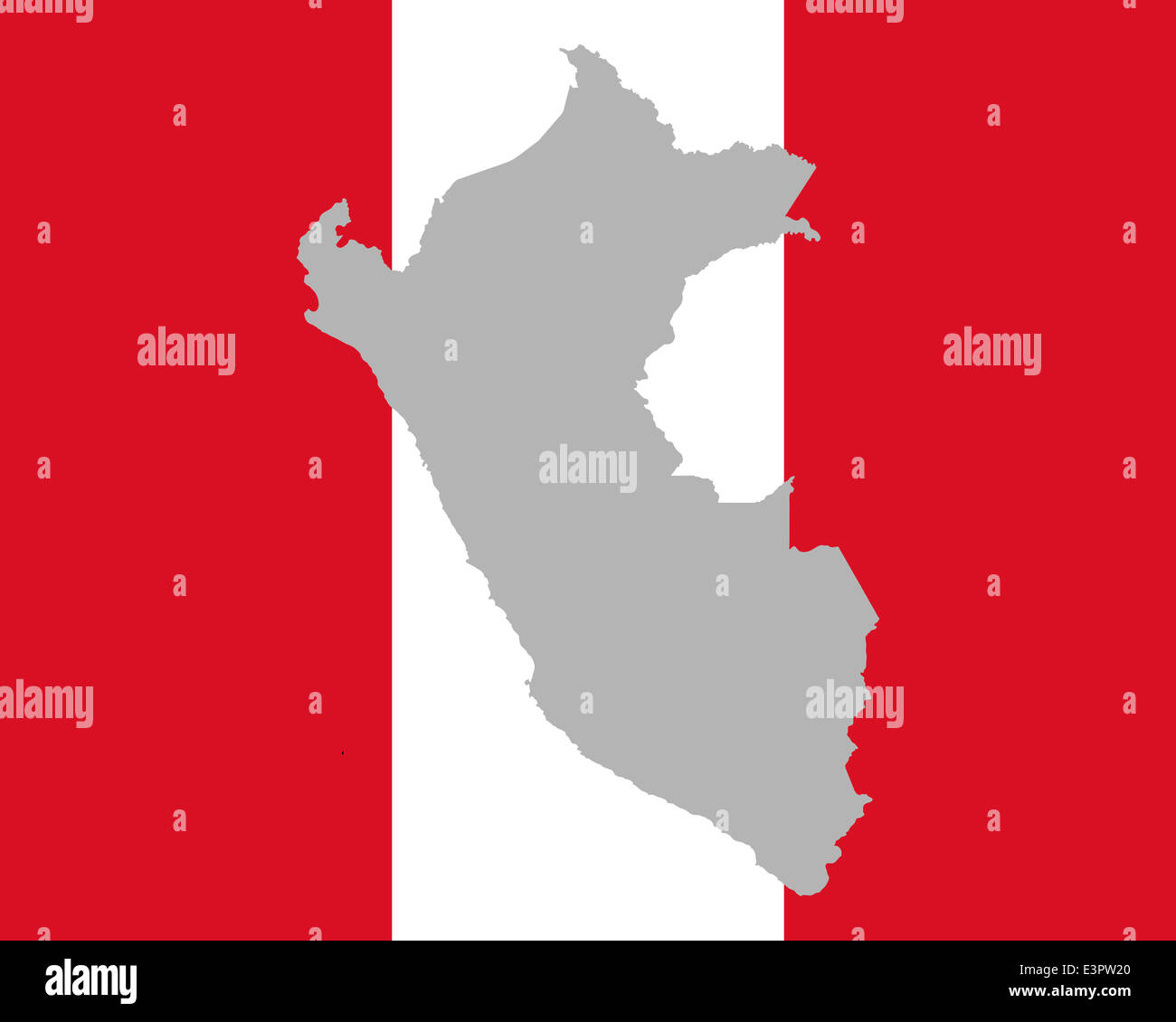 Map and flag of Peru Stock Photo - Alamy