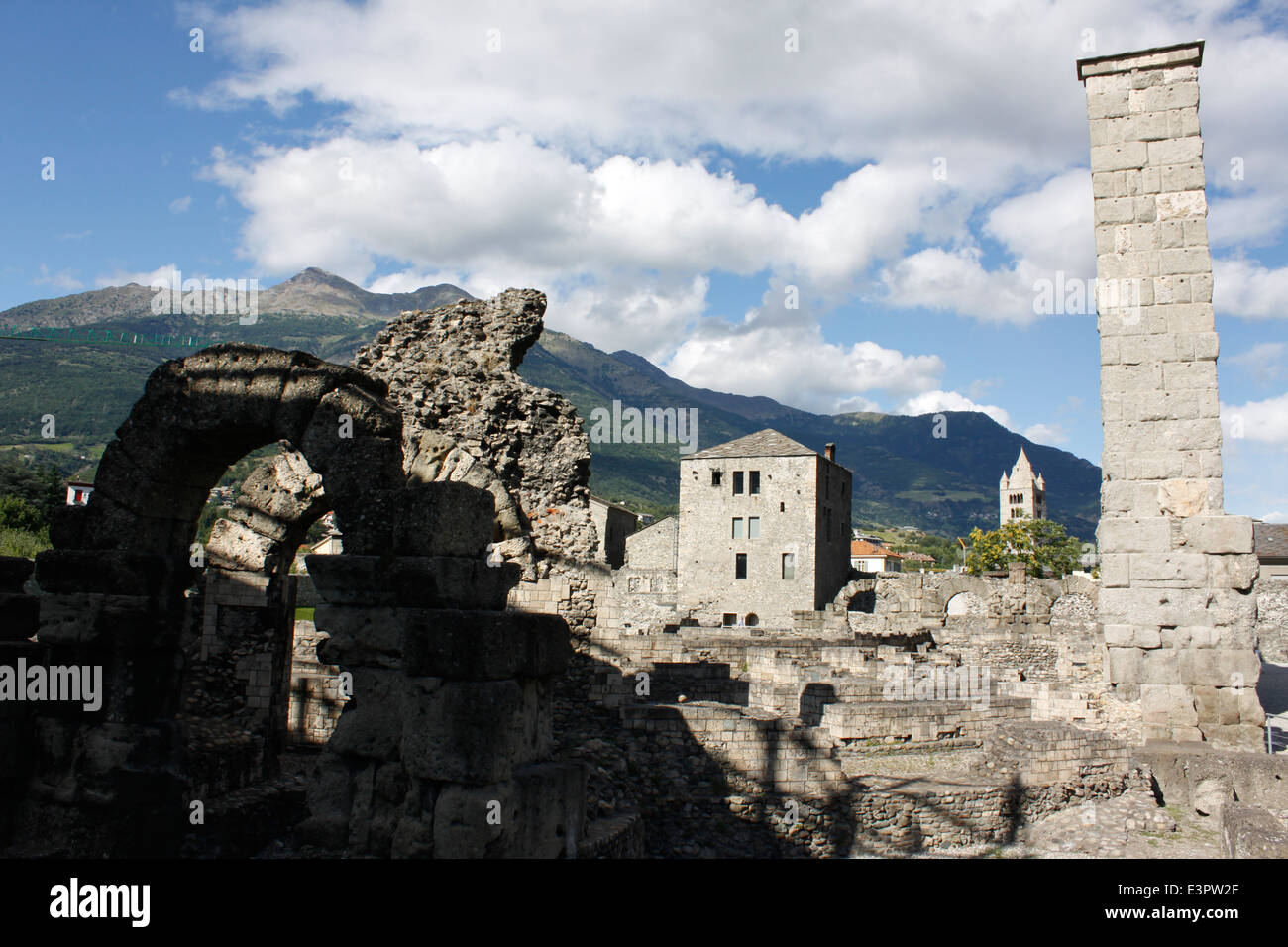 City of Aosta in Valley of Aosta, Val d'Aoste, Vallée d'Aoste, Italy ...