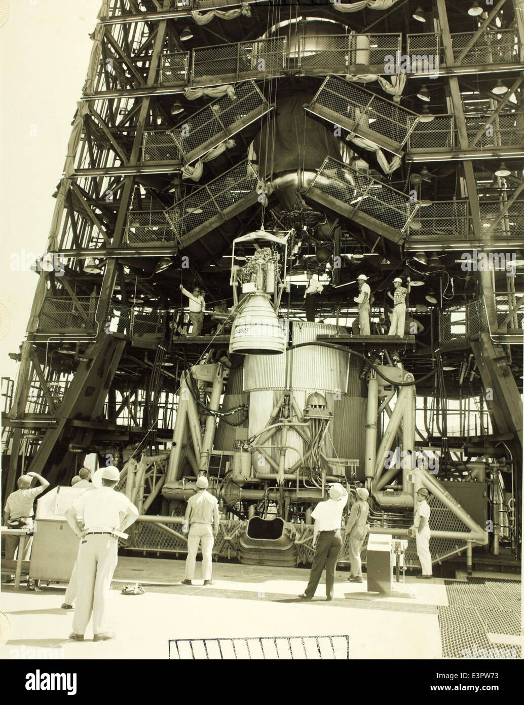 This image shows the Convair/General Dynamics Atlas rocket undergoing a ...