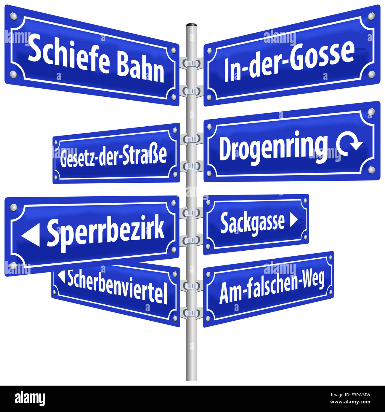 Street signs with names that imply life in slums and its resulting ...