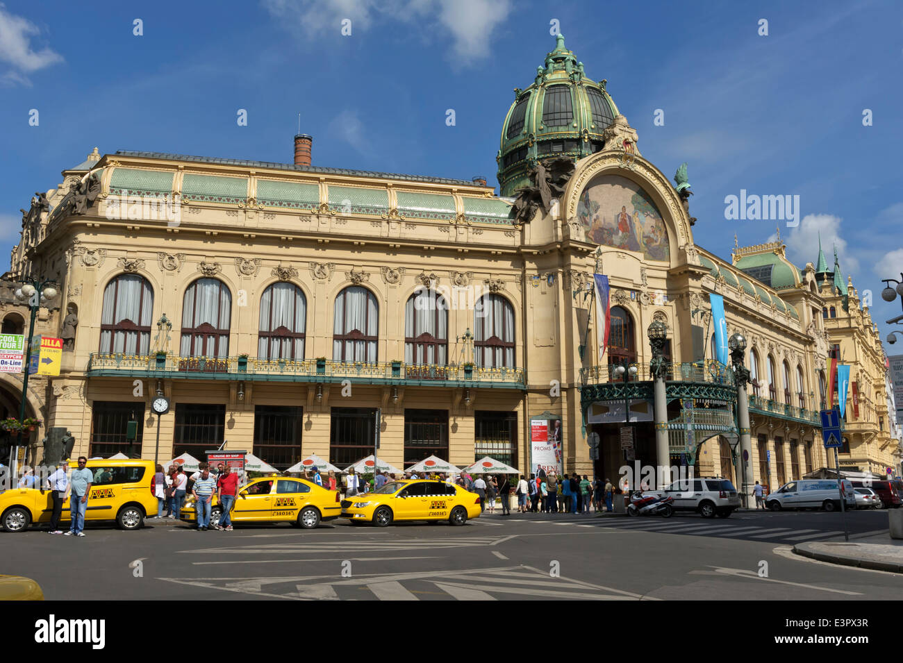 The Municipal House, one of Prague iconic buildings, Czech Republic ...