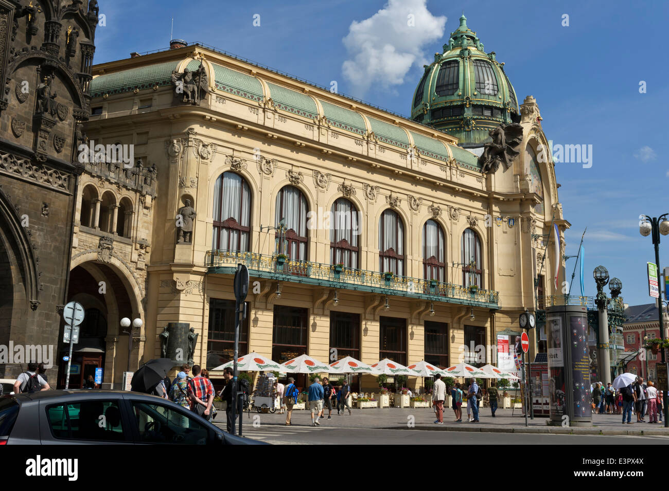 The exterior of the Municipal House, Prague, Czech Republic Stock Photo ...