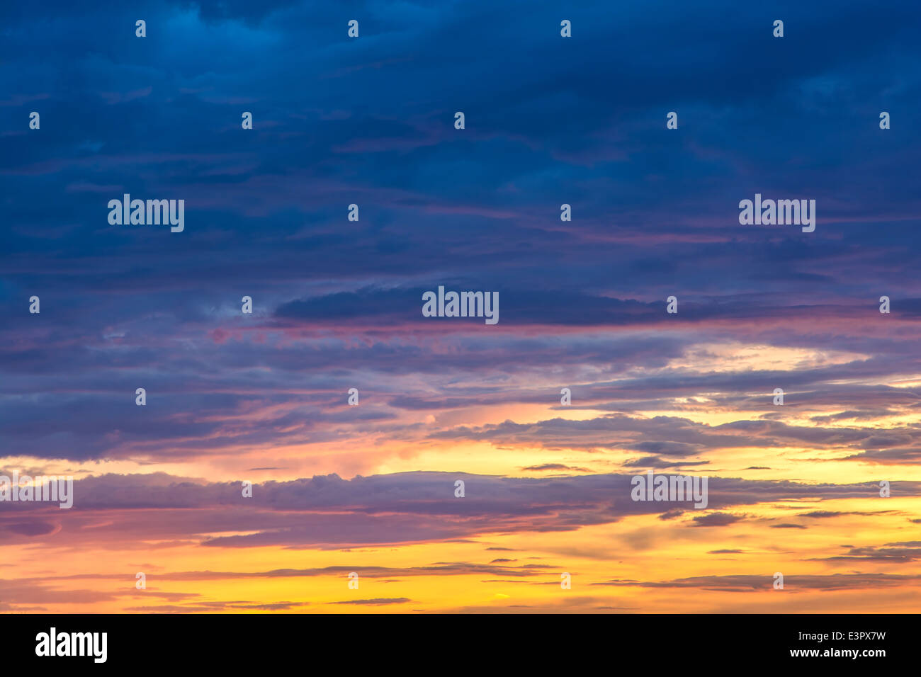 sky with clouds in the evening Stock Photo - Alamy