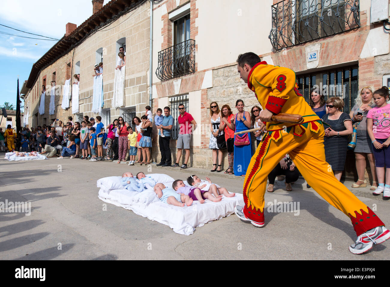 Festival of El Colacho, Castrillo de Murcia, Spain Stock Photo, Royalty ...