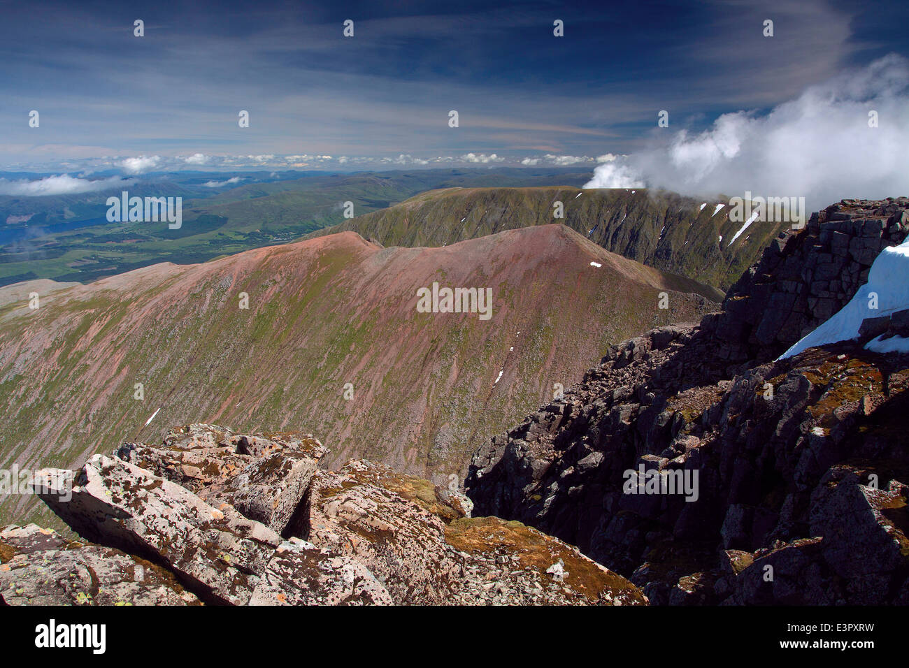 Carn Mor Dearg from Ben Nevis, Lochaber Stock Photo - Alamy