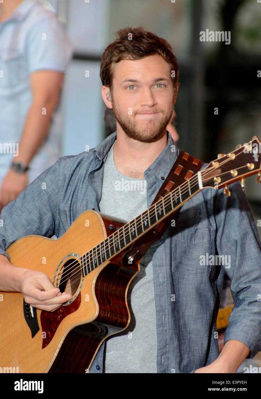 New York, NY, USA. 27th June, 2014. Phillip Phillips on stage for NBC ...