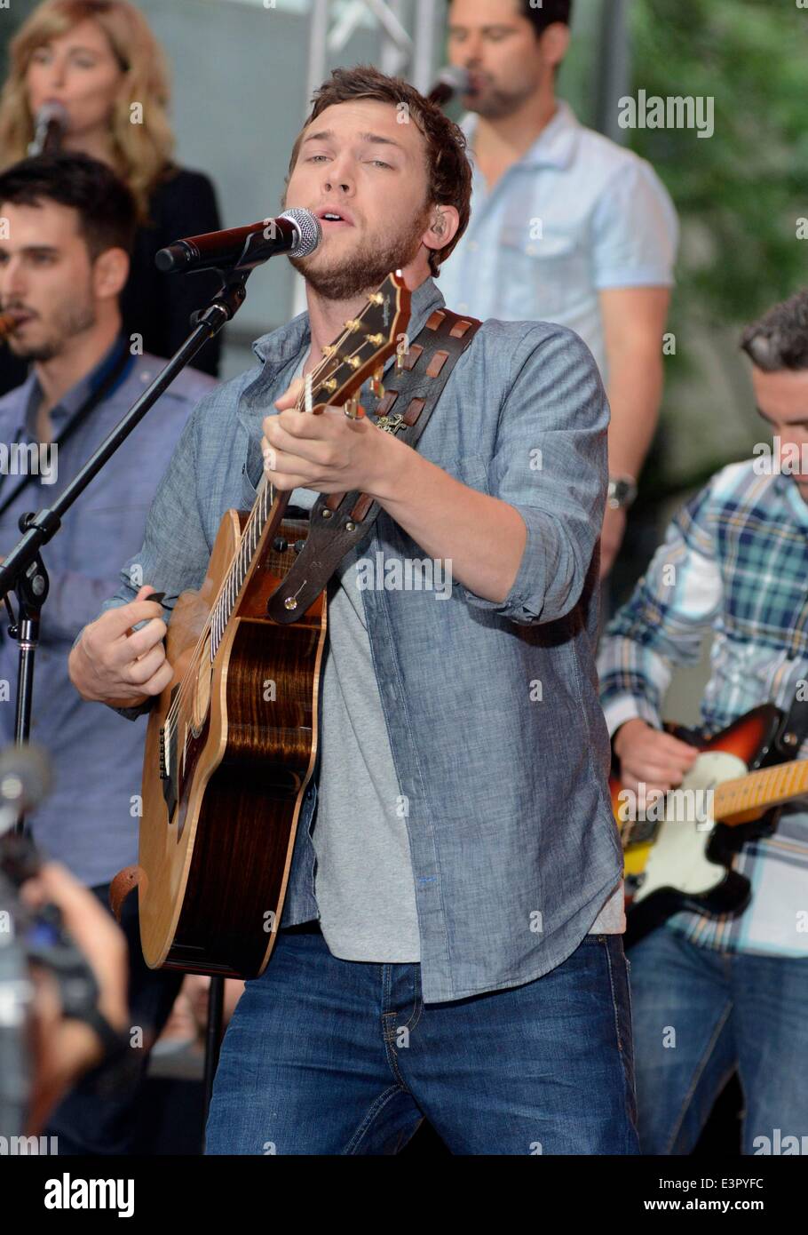 New York, NY, USA. 27th June, 2014. Phillip Phillips on stage for NBC ...