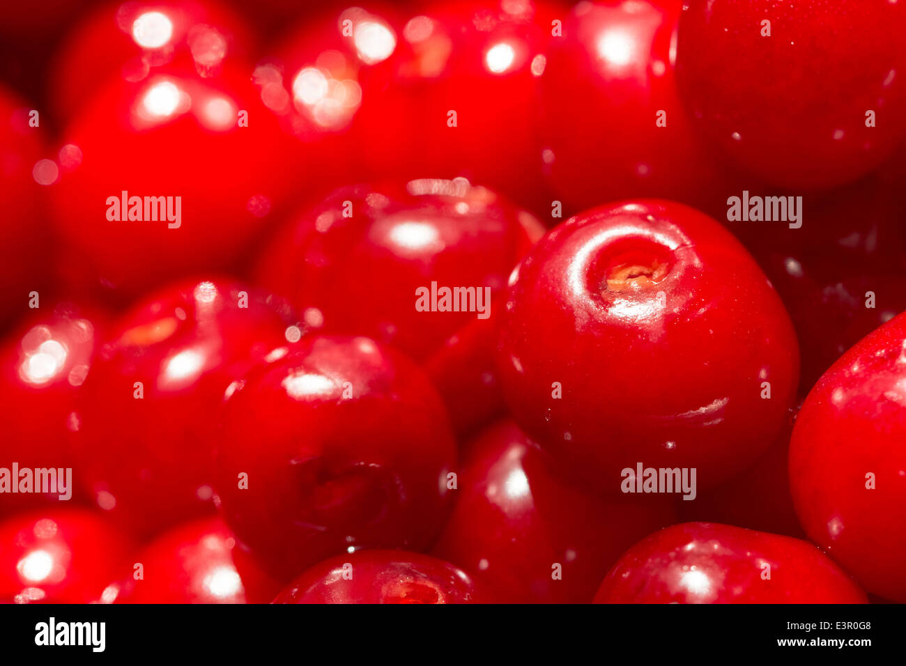 Colorful Display Of Cherries Close Up In Fruit Market Stock Photo - Alamy