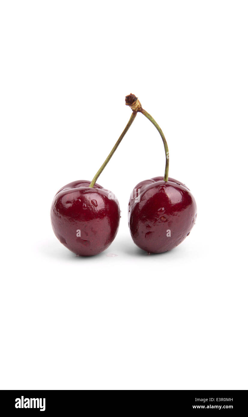Close up view eating cherry Cut Out Stock Images & Pictures - Alamy