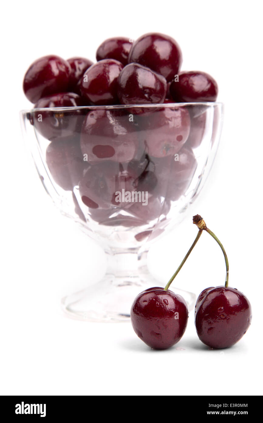 Close up view eating cherry Cut Out Stock Images & Pictures - Alamy