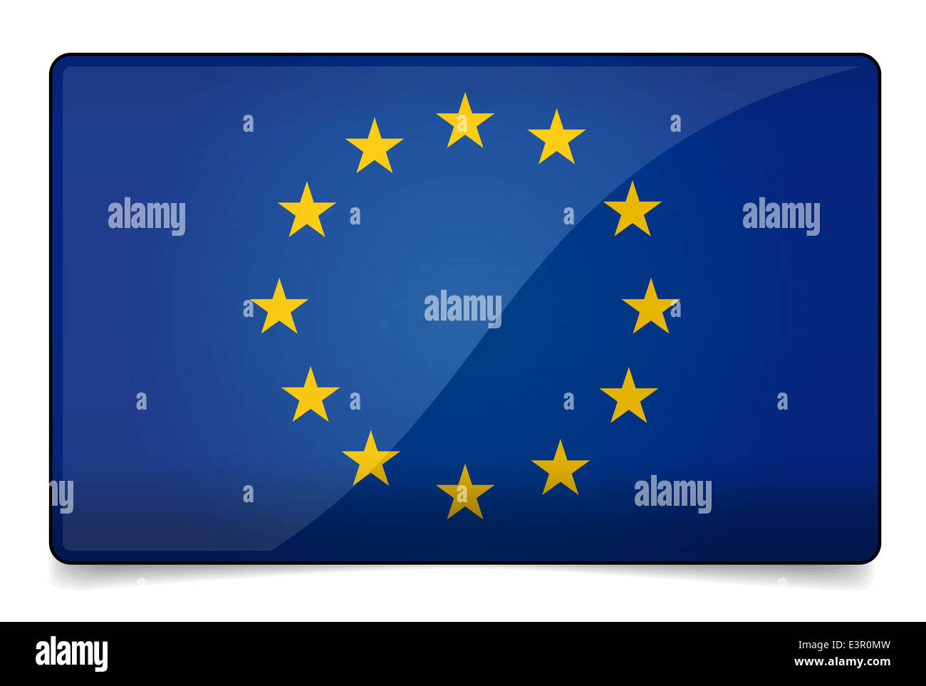 Europe Flag Correctly And Proportional With Round Corner Glossy Design europe-flag-correctly-and-proportional-with-round-corner-glossy-design