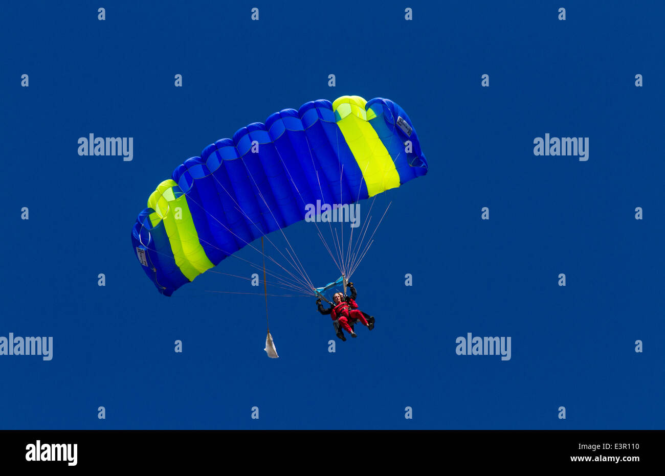 Skydive Deland skydivers with parachutes open landing in Deland Florida ...