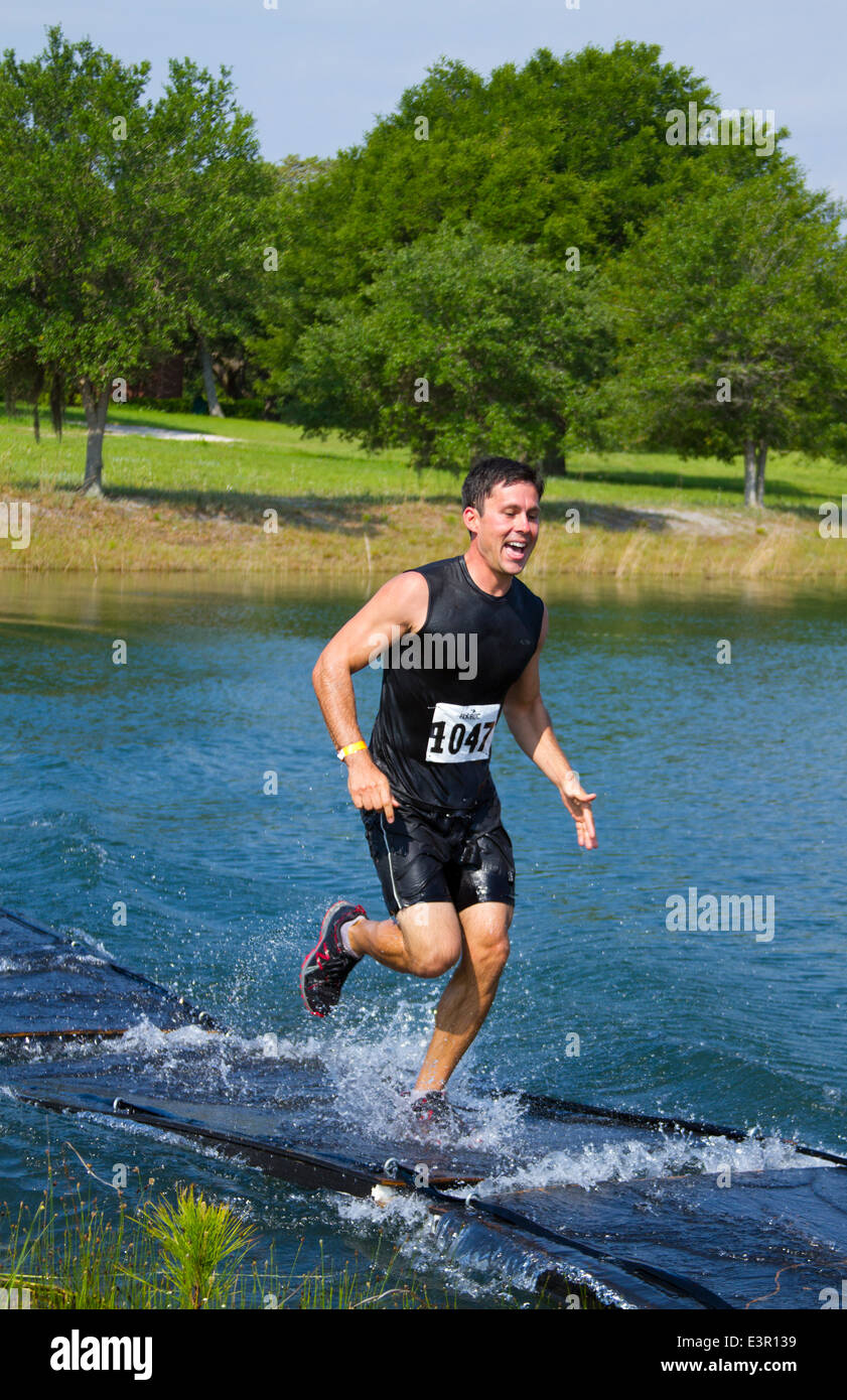 Competitor in FL Roc obstacle challenge Race in Bunnell Florida Stock ...