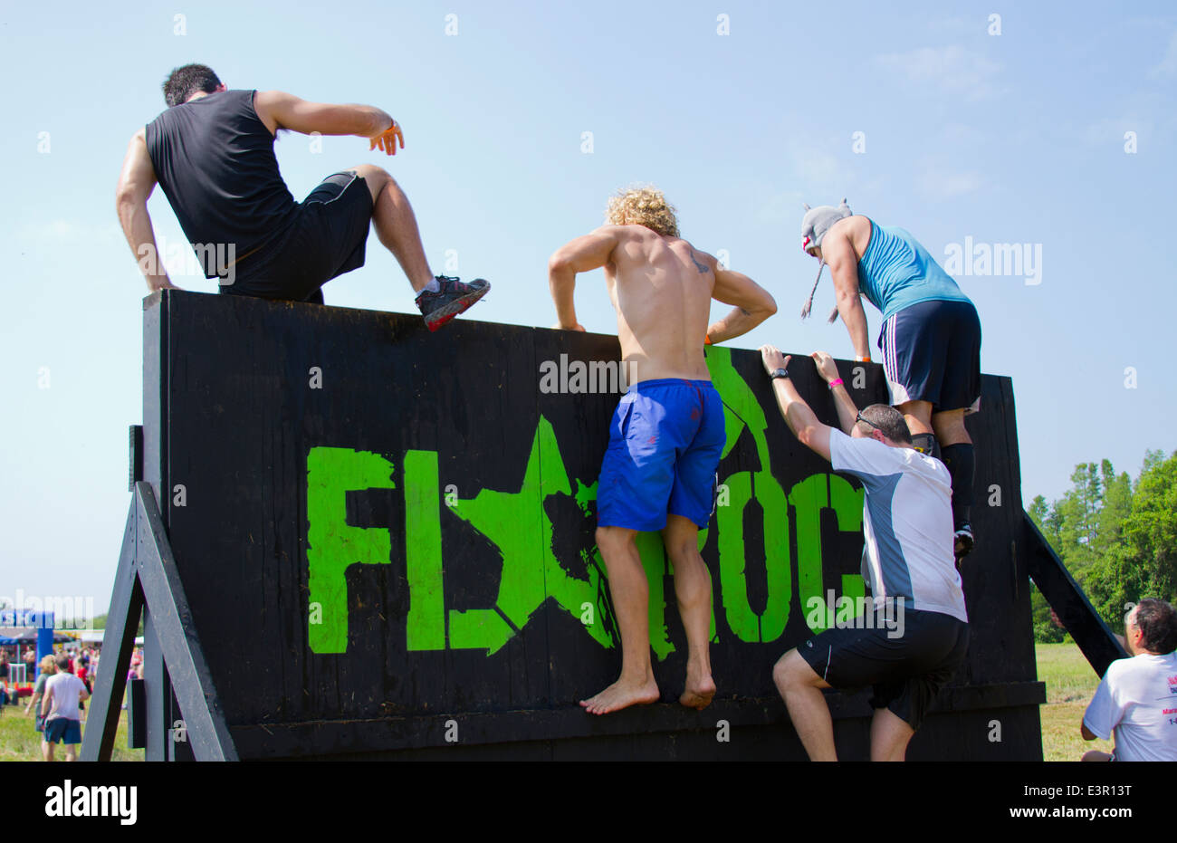 Competitor in FL Roc obstacle challenge Race in Bunnell Florida Stock ...