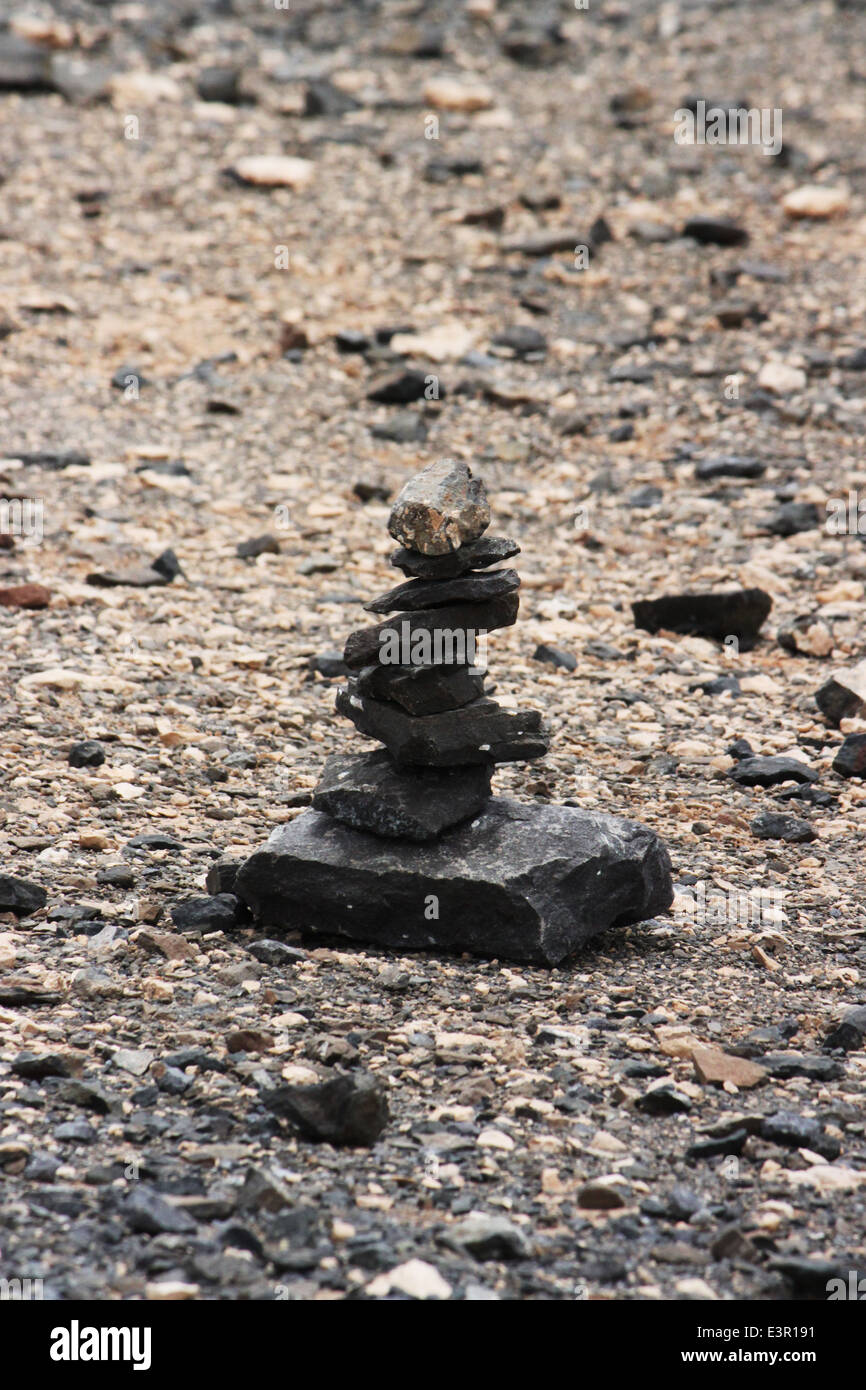 9 rocks piled on top of each other to create a artistic piece Stock ...
